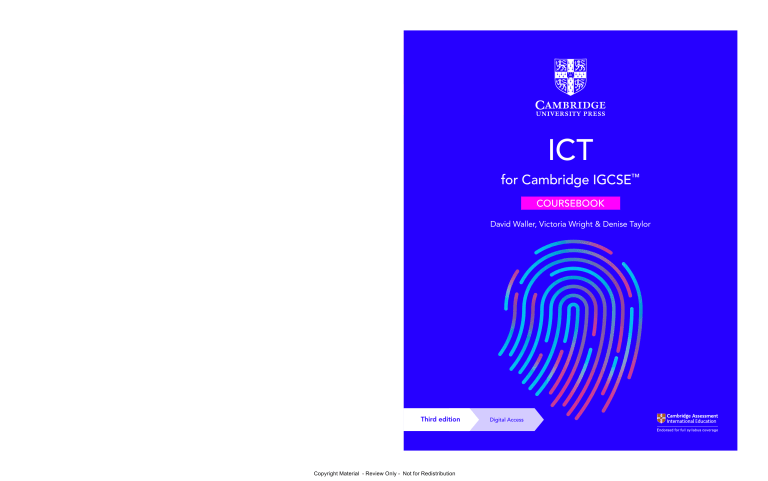 ICT for Cambridge IGCSE Coursebook