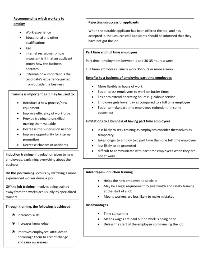 HR Management: Recruitment, Training, & Legal Controls