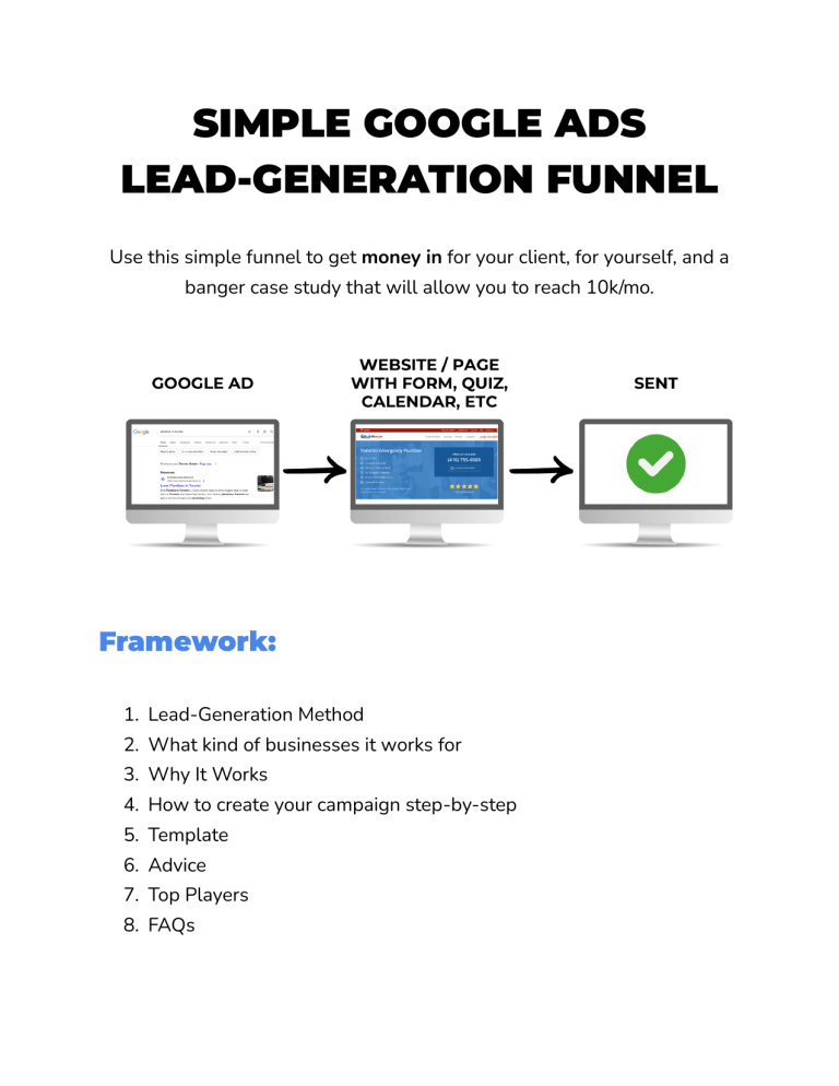 Google Ads Lead Generation Funnel for Local Businesses