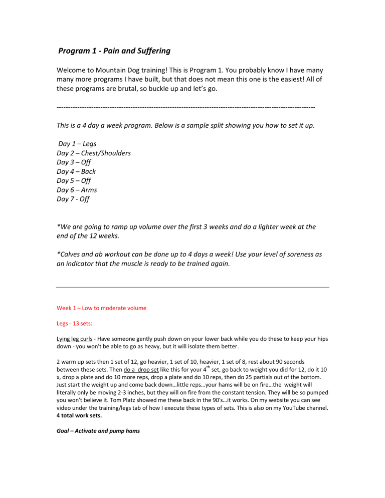 pdfcoffee.com-john-meadows-program-1-pain-and-suffering