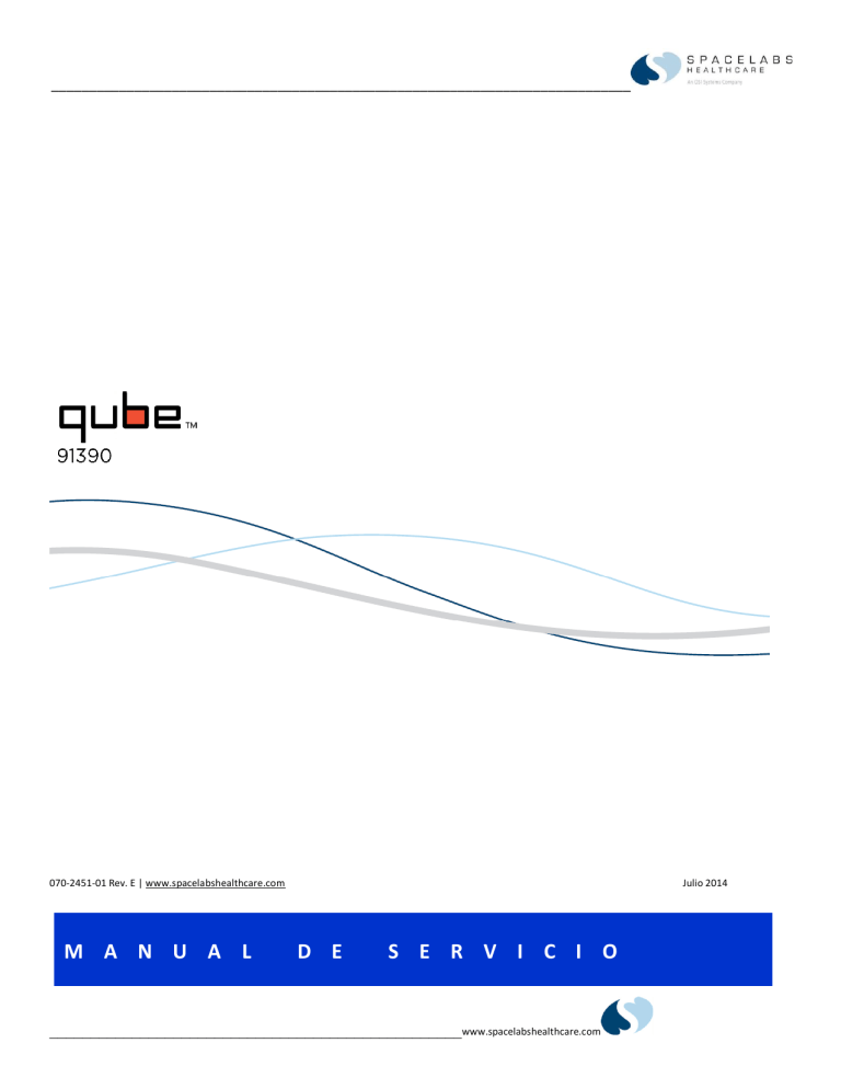 Manual de Servicio Spacelabs qube 91390