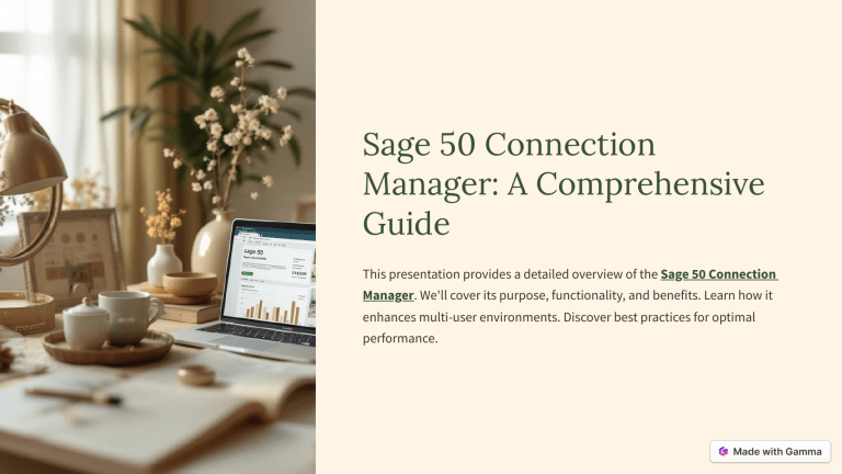 Sage 50 Connection Manager: A Comprehensive Guide