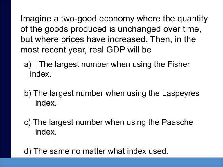 Economics GDP & National Income Quiz Questions