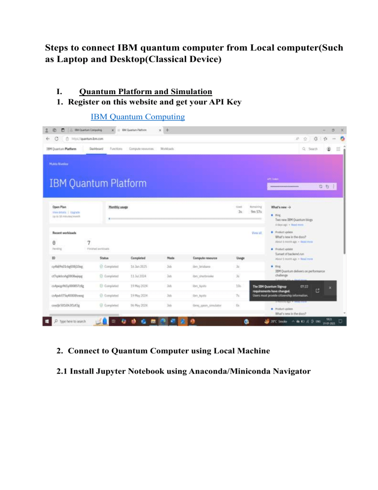 Connect to IBM Quantum Computer: A Tutorial