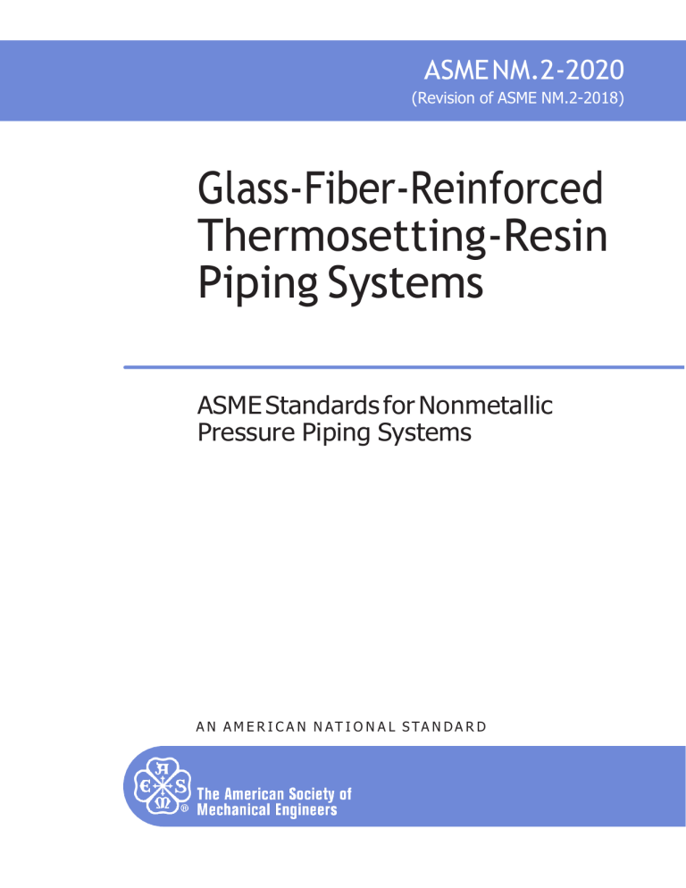 ASME NM.2-2020: FRP Piping Systems Standard