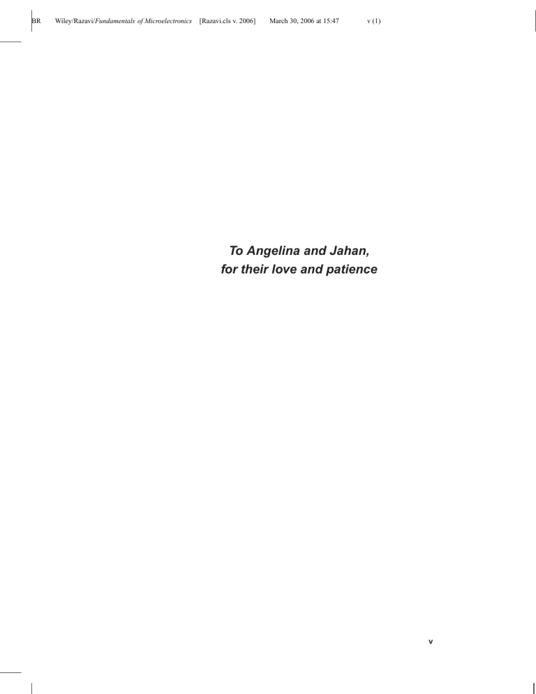 Fundamentals of Microelectronics Textbook