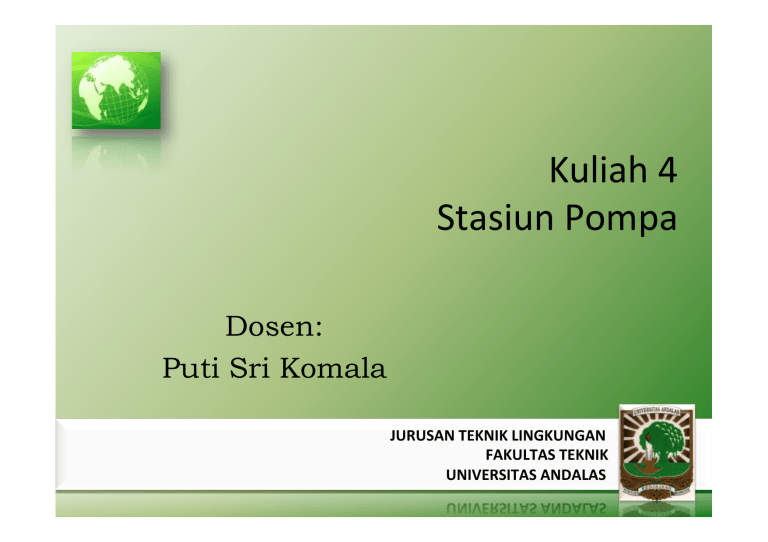 Pump Station Design: Environmental Engineering Presentation