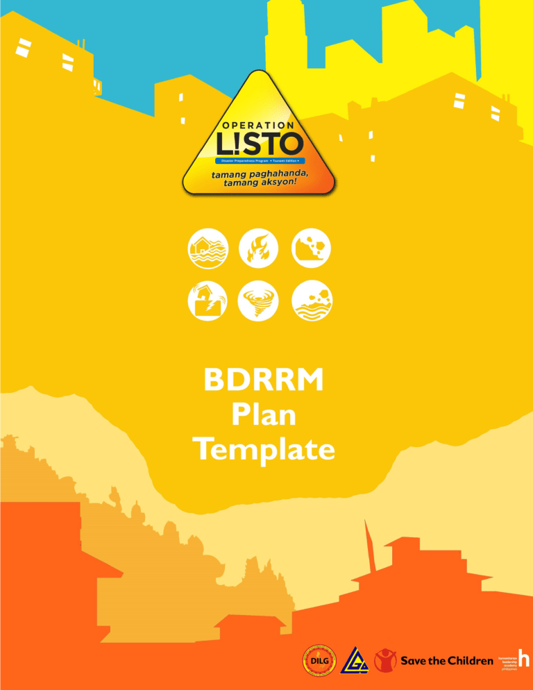 BDRRM Plan Template: Barangay Disaster Management