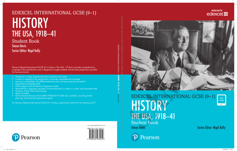 USA History 1918-41: Edexcel International GCSE Textbook