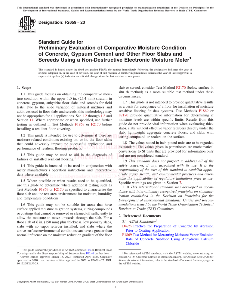 Concrete Moisture Evaluation: ASTM F2659 Standard Guide