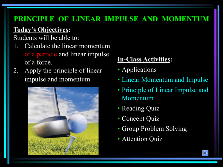 Linear Impulse and Momentum: Physics Presentation