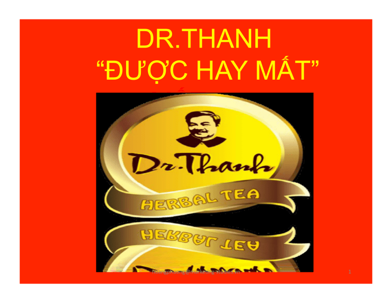 Dr. Thanh Herbal Tea Marketing Strategy in Vietnam
