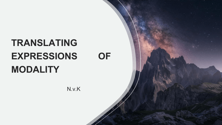 Translating Modality Expressions: English-Vietnamese