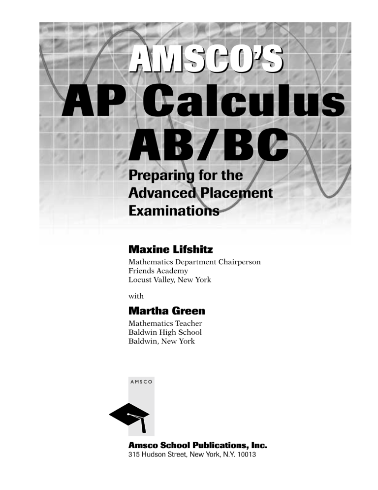 AP Calculus AB/BC Exam Prep Textbook