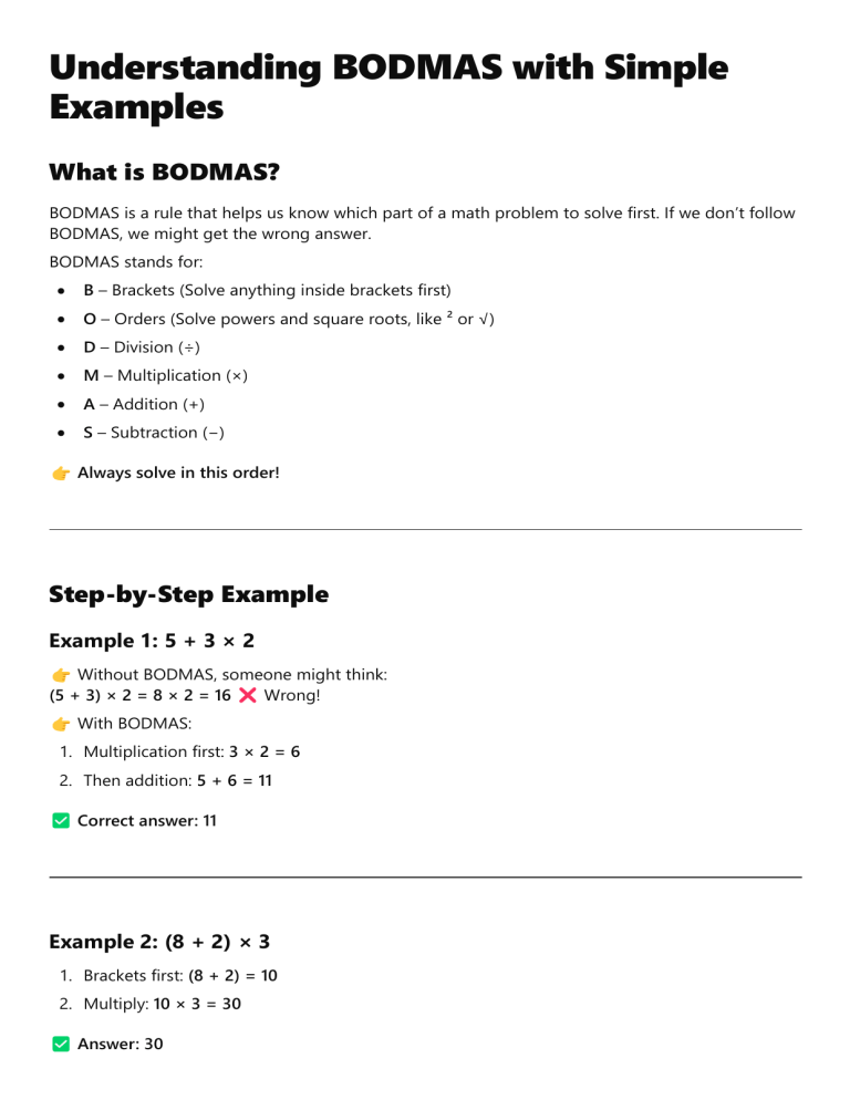 Understanding BODMAS: Order of Operations Explained