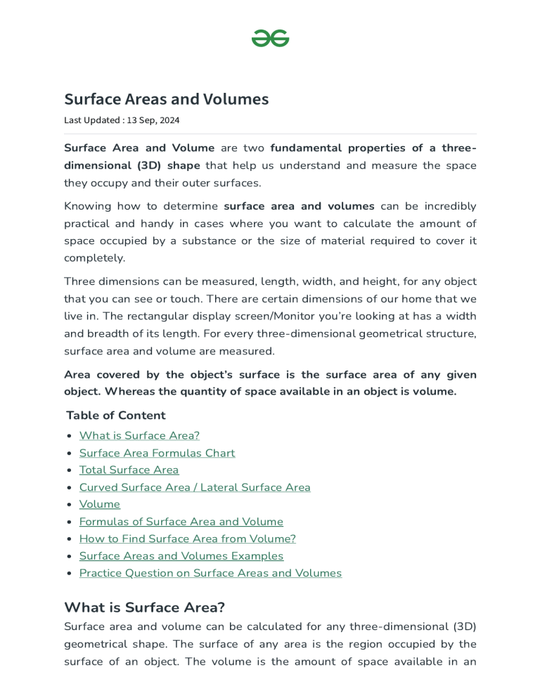 Surface Area & Volume Formulas: Calculate 3D Shapes