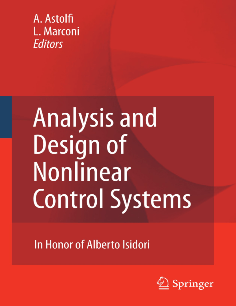 Nonlinear Control Systems: Analysis and Design