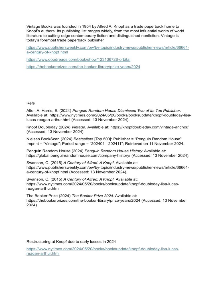 Vintage Books Analysis: History, Bestsellers, & Restructuring