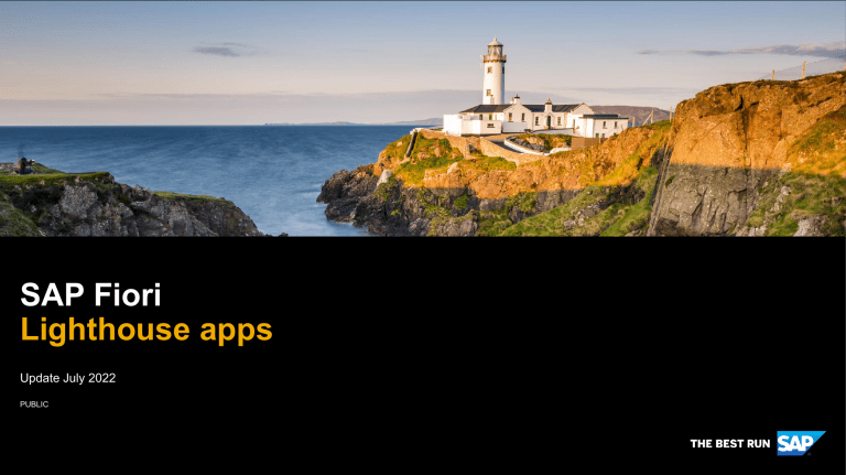 SAP Fiori Lighthouse Apps: July 2022 Update
