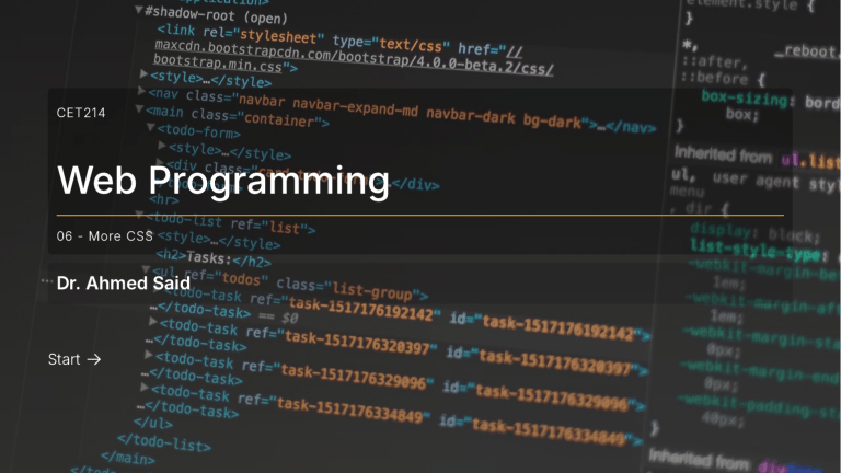 CSS Box Model & Borders: Web Programming Tutorial - Dr. Ahmed Said
