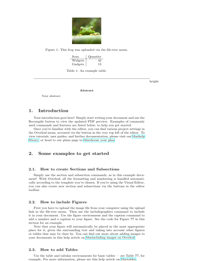 LaTeX Template: Document Creation Guide