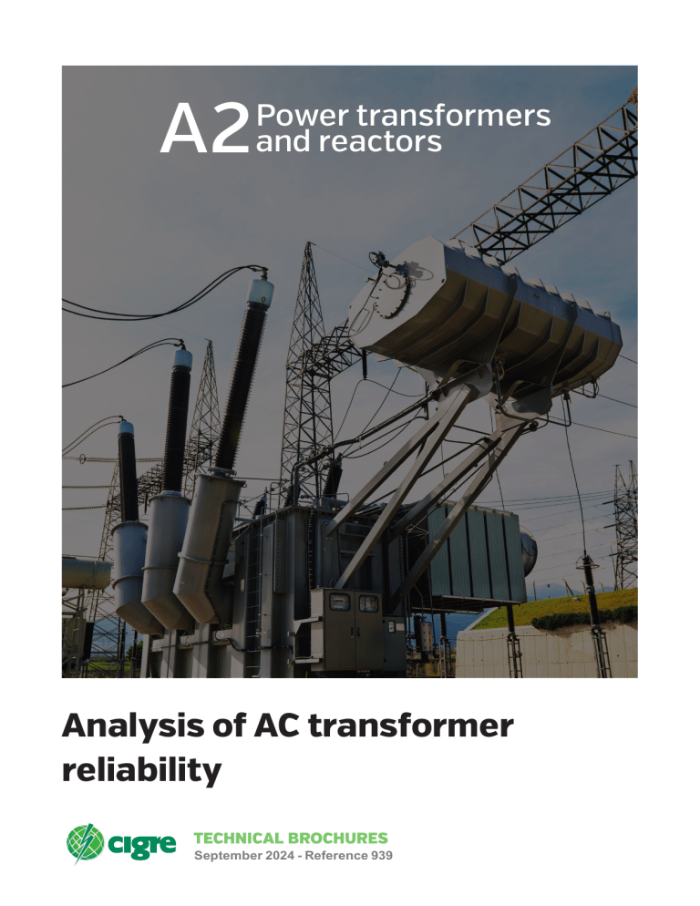 AC Transformer Reliability Analysis - CIGRE Technical Brochure
