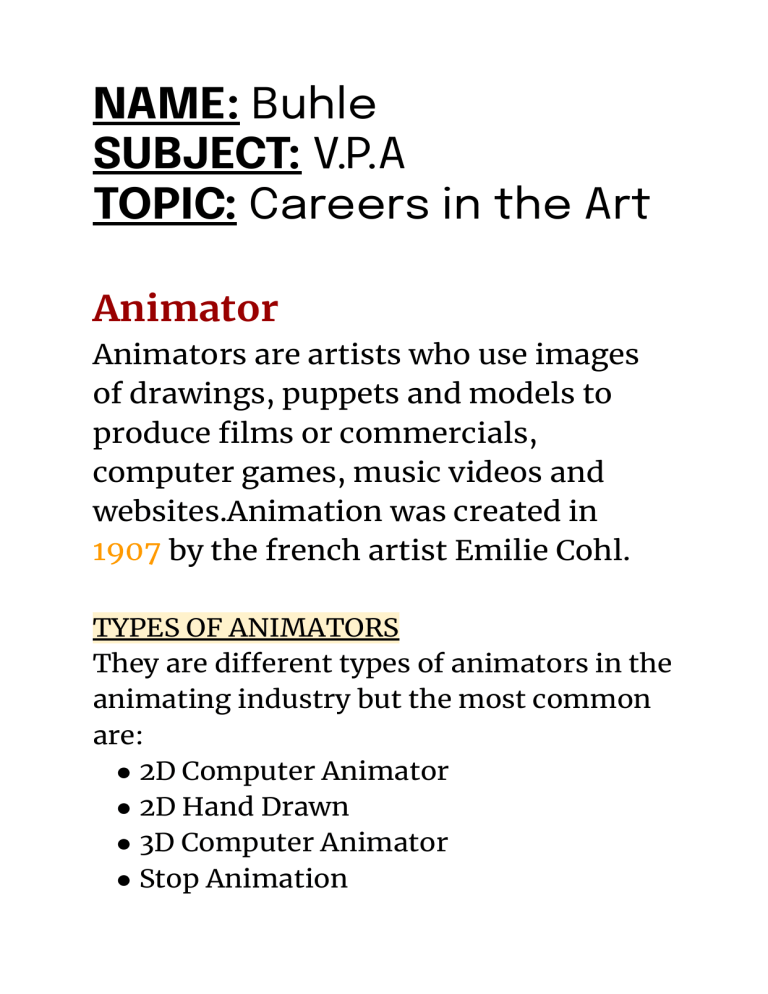 Careers in Animation: Types, Tools, and Animator Interviews