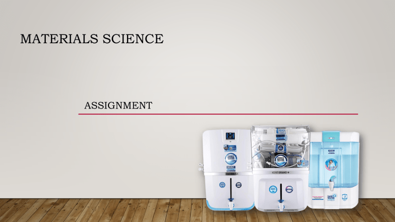 RO Water Purifier Materials Science Presentation