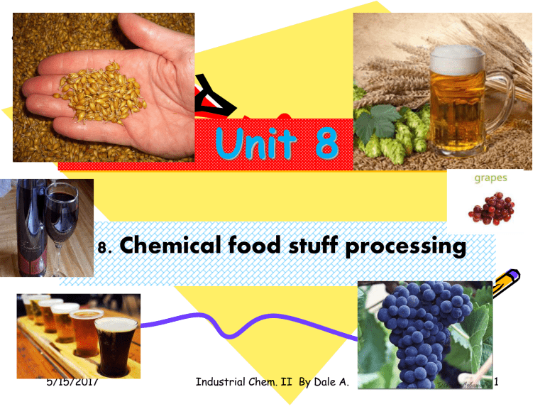 Chemical Food Processing & Fermentation: Beer, Wine, Spirits
