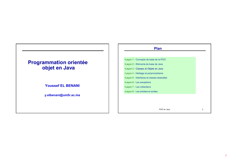 POO en Java : Concepts, Classes, Héritage et Plus