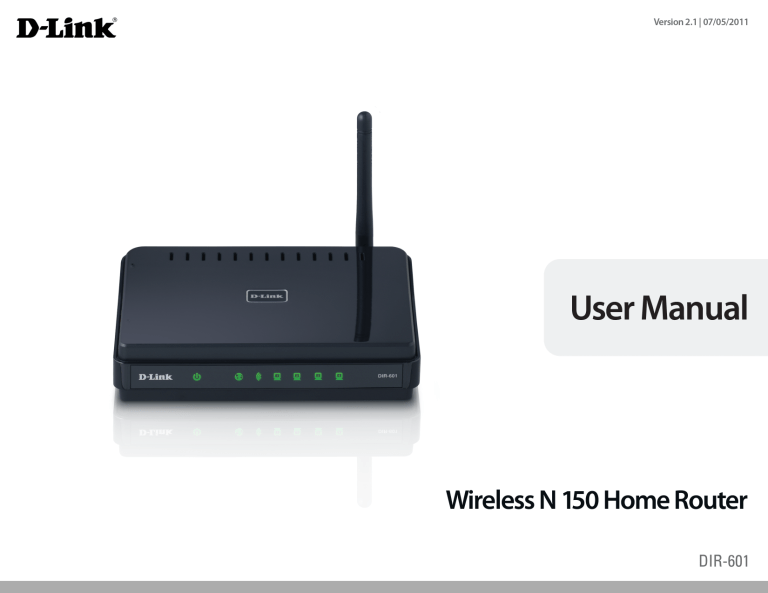 D-Link DIR-601 Wireless N 150 Home Router User Manual