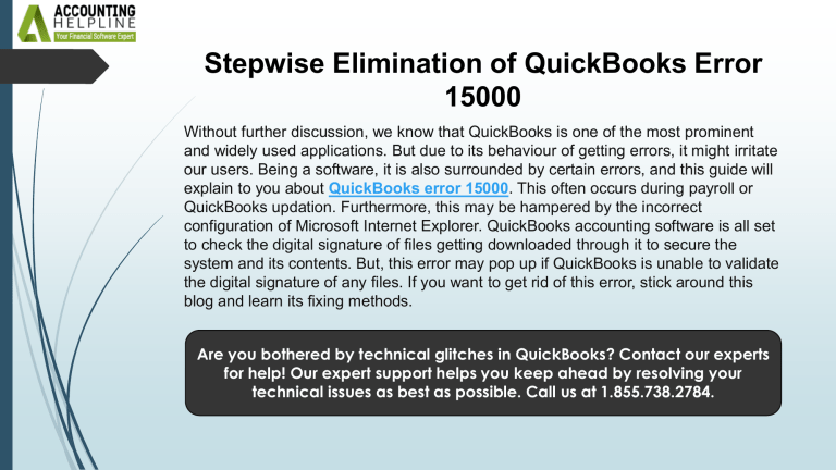 Fix QuickBooks Error 15000: Step-by-Step Solutions