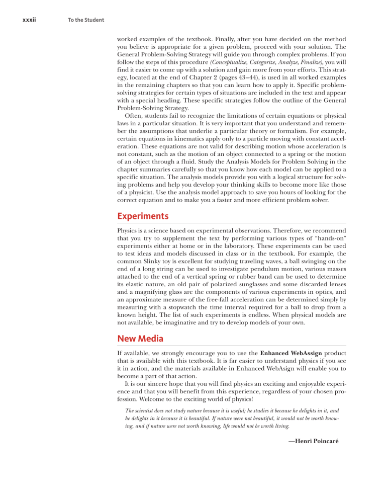 Physics Problem-Solving Strategies & Experiments