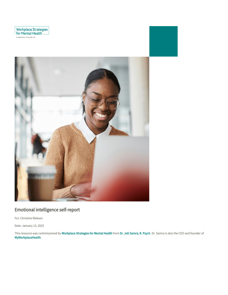 Emotional Intelligence Self-Report Assessment