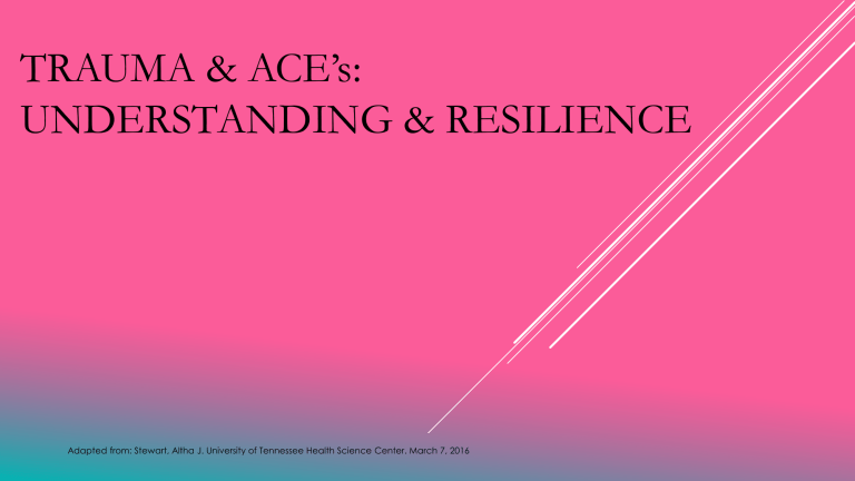 Trauma & ACEs: Understanding & Resilience Presentation