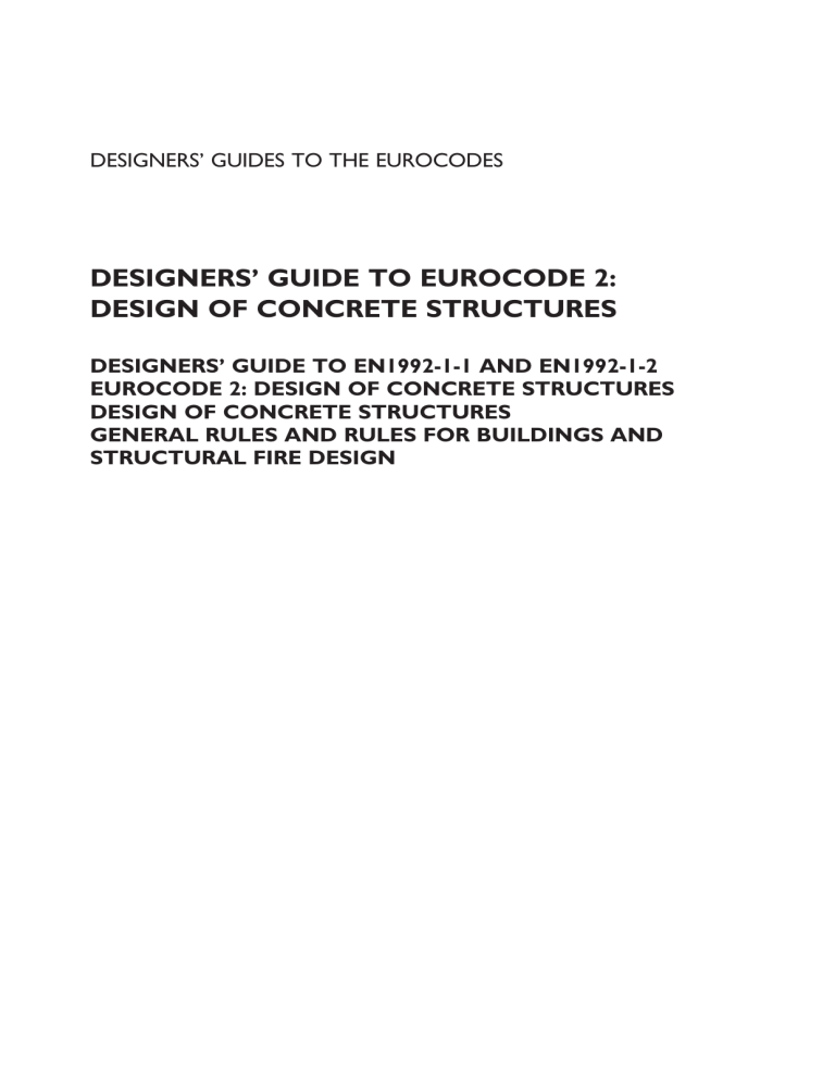 Eurocode 2 Concrete Design Guide: EN1992-1-1 & EN1992-1-2