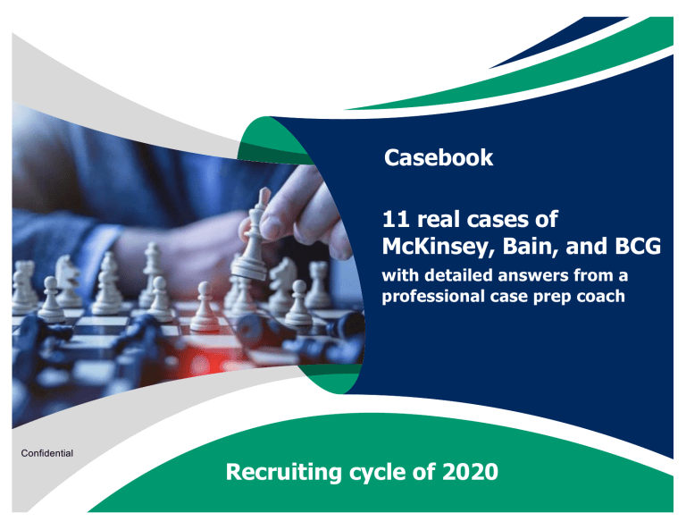 McKinsey, Bain, BCG Case Studies: Casebook 2020