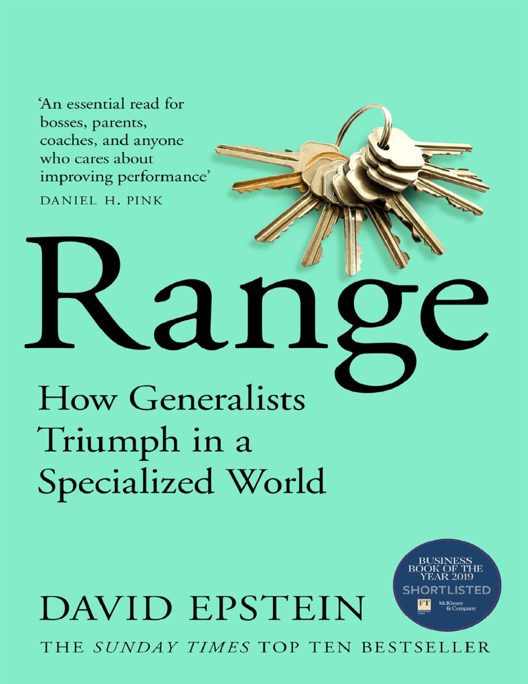 Range: Generalists vs. Specialists | Book Excerpt