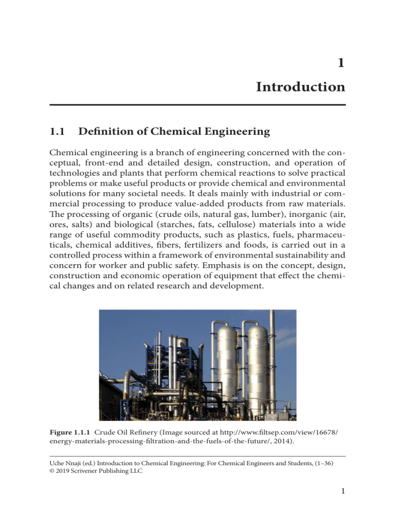 Chemical Engineering Definition & Introduction