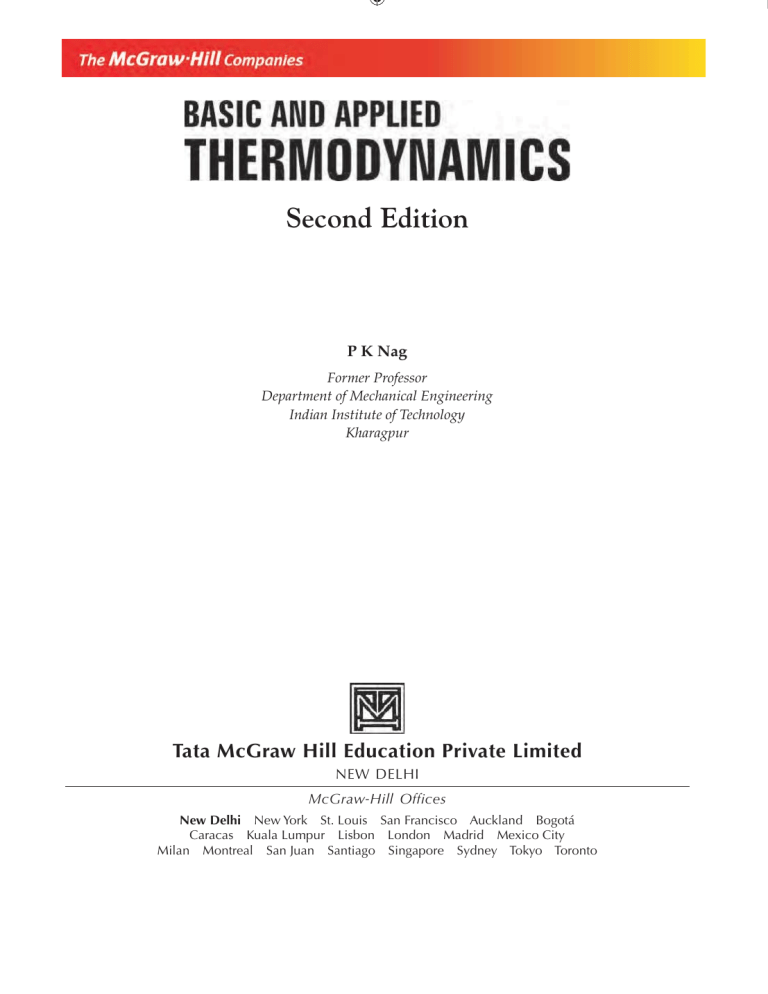 Basic and Applied Thermodynamics Textbook, 2nd Edition