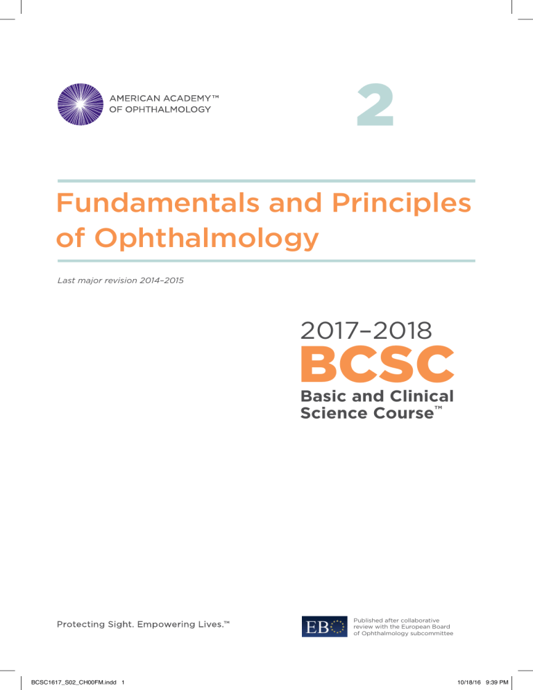 Ophthalmology Fundamentals & Principles Coursebook