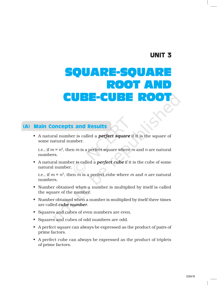 Square & Cube Roots: Concepts, Examples, & Pythagorean Triplets