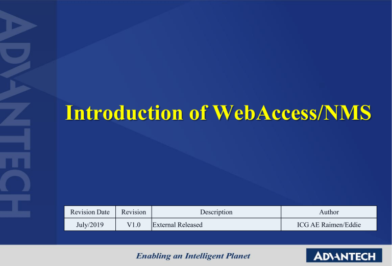 WebAccess/NMS: Industrial Network Management System Overview