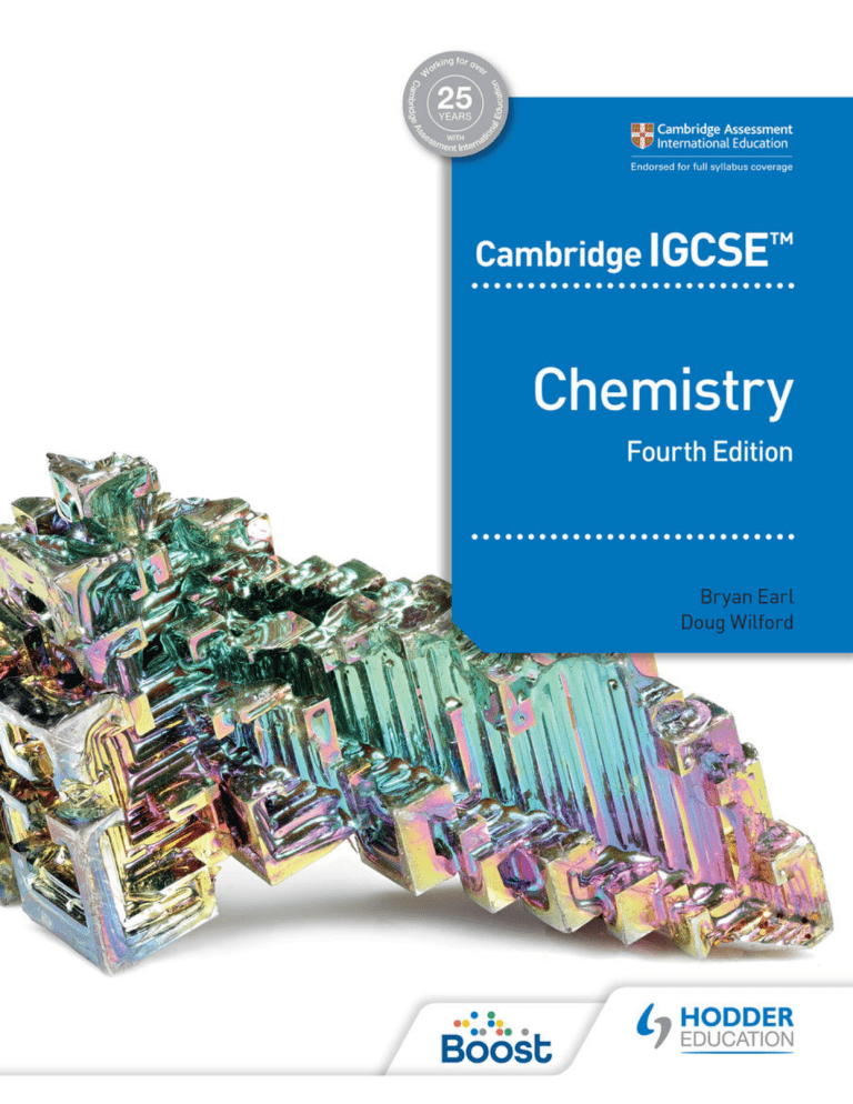 Cambridge IGCSE Chemistry Textbook, Fourth Edition