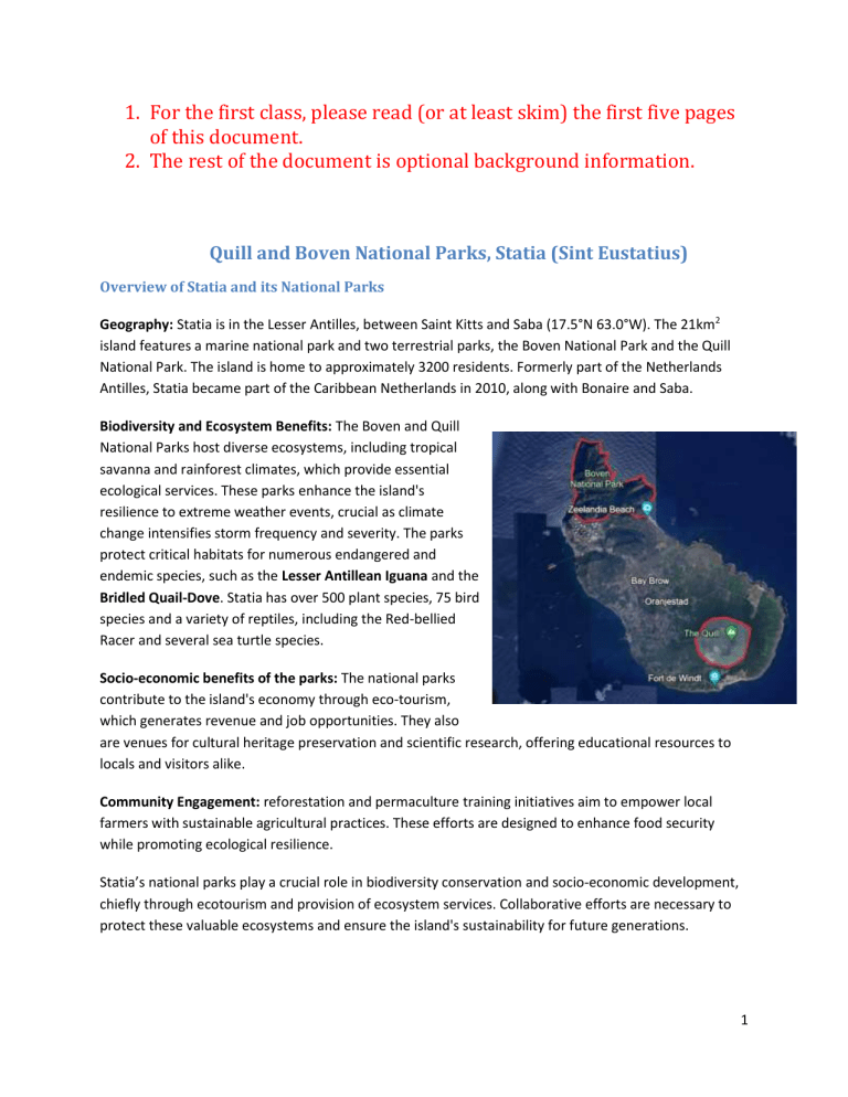 Statia National Parks: Conservation & Challenges