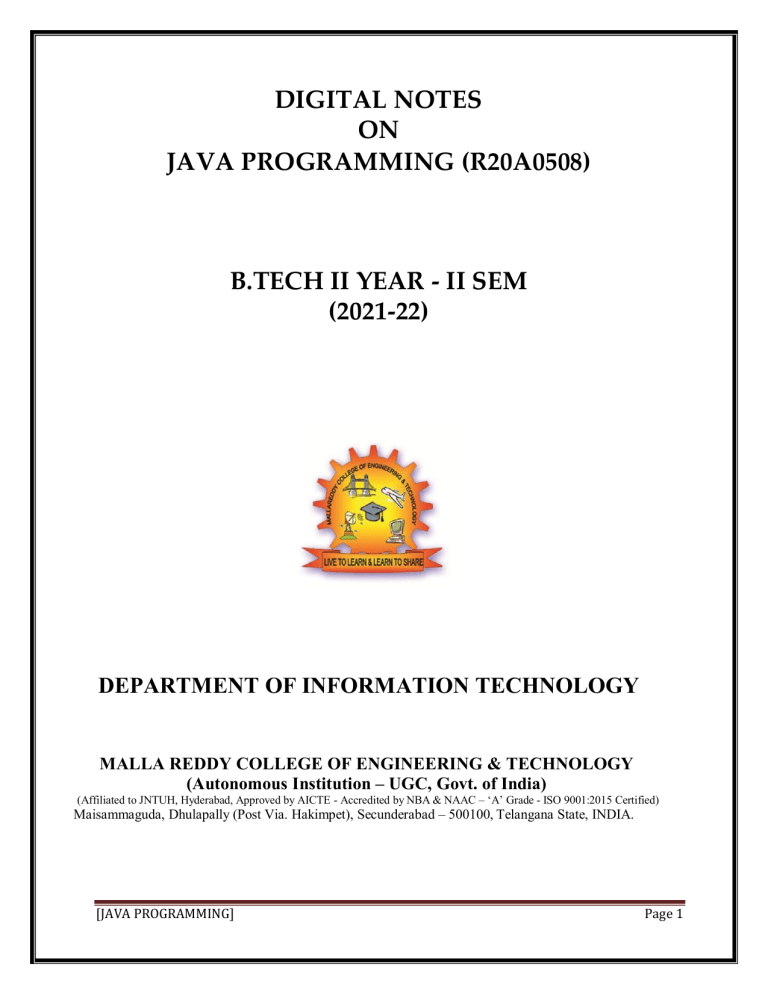 Java Programming