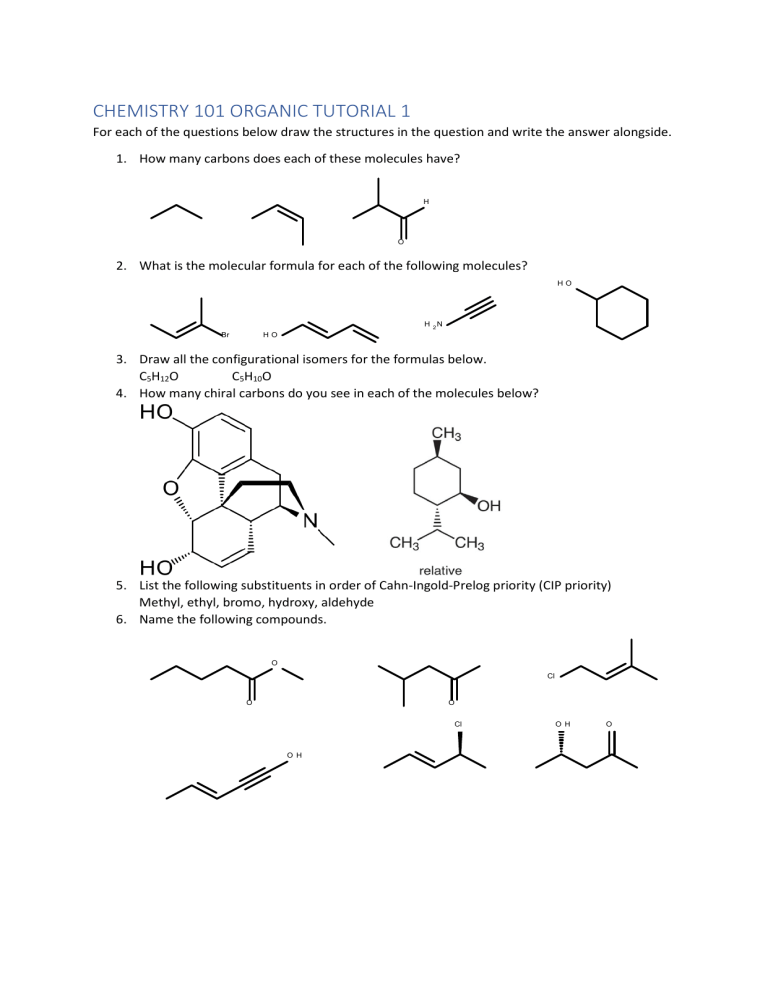Organic Chemistry Tutorial: Structure & Nomenclature