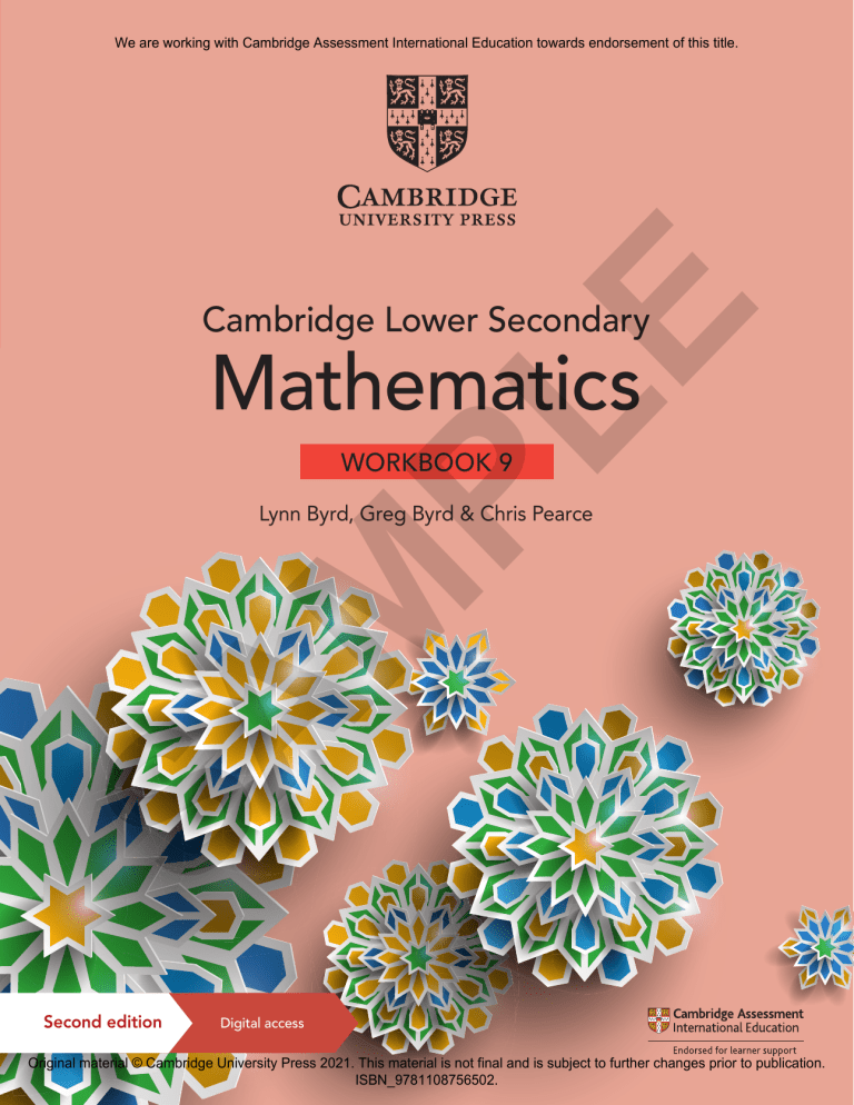 Mathematics Workbook