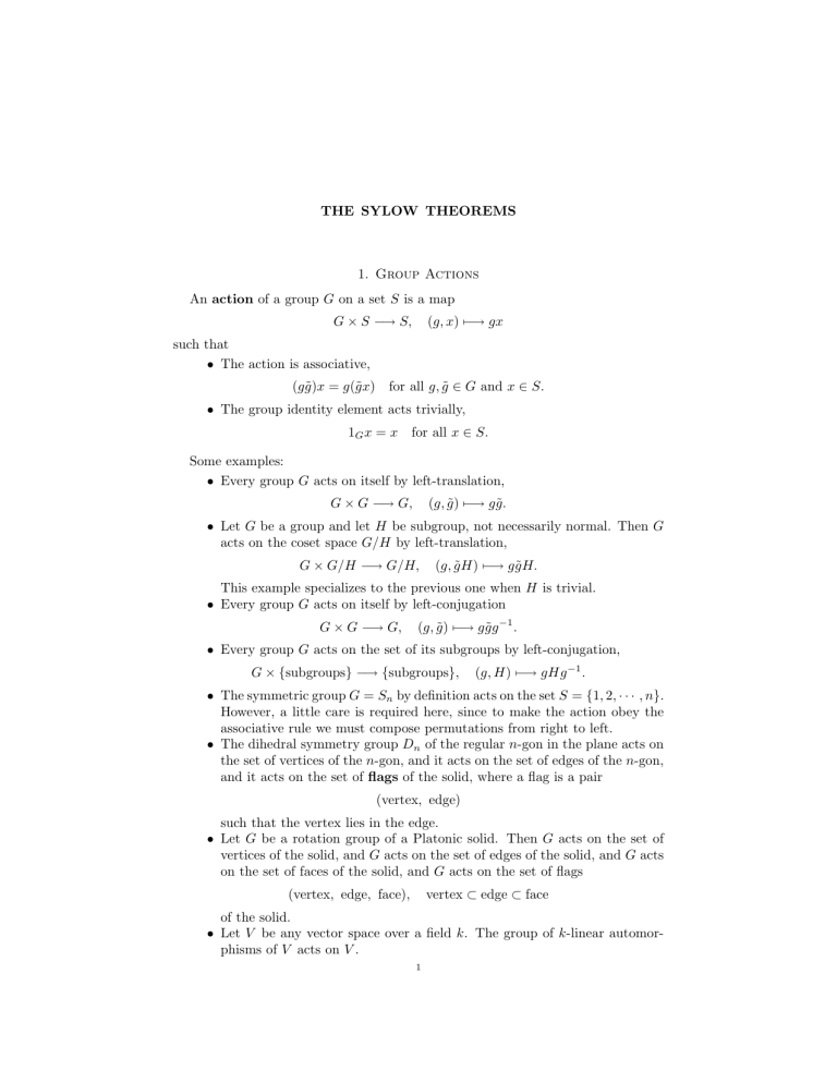 Sylow Theorems: Group Actions & Subgroups