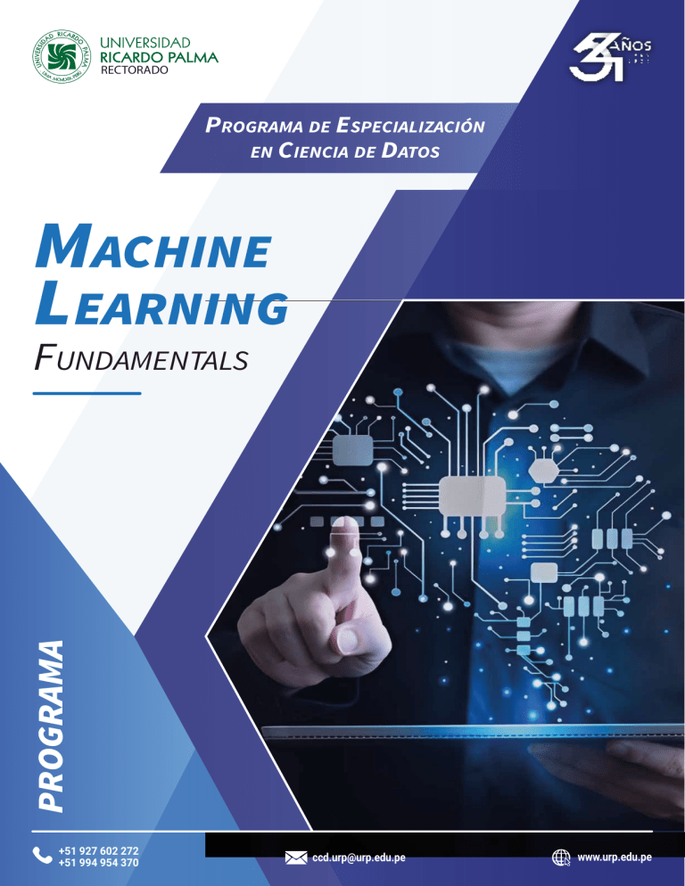 Folleto del Curso de Fundamentos de Machine Learning - URP